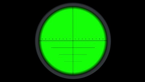Gun Sniper Scope Animation Green Screen Stock Footage Video (100% ...
