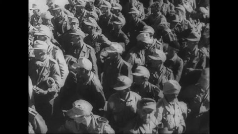 Circa 1942 Nazi Italian Pows Rounded Stock Footage Video (100% Royalty ...