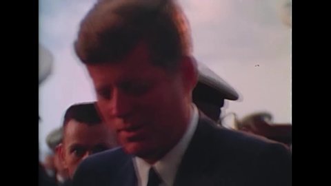 Circa 1963 Jfk Shakes Hands Personnel Stock Footage Video (100% Royalty ...