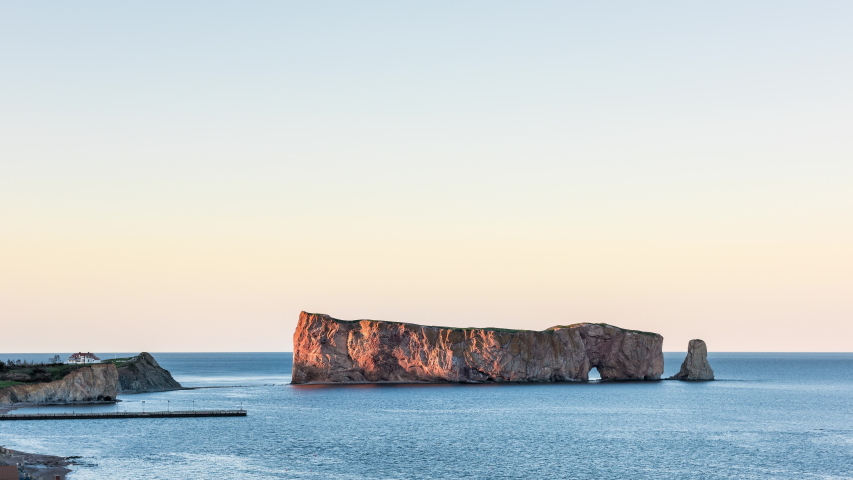 Perce Rock and landscape in Quebec, Canada image - Free stock photo ...