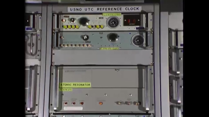 circa 1970s - reference clock atomic Stock Footage Video (100% Royalty ...