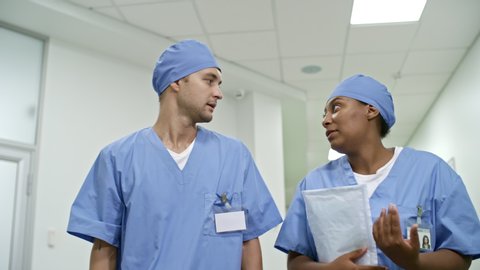 Dolly Male Ward Assistant Female African Stock Footage Video (100% ...