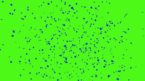Animation Blue Confetti Explosion 4k Green Stock Footage Video (100% ...