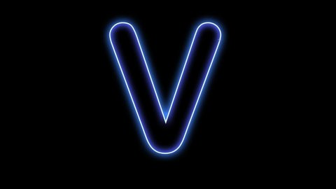 Alphabet V Isolated On Black Background Stock Footage Video (100% ...