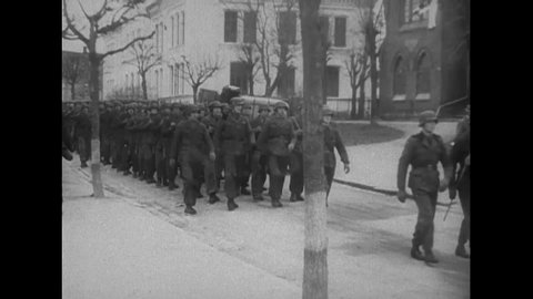 Circa 1940s Denmark Surrenders Nazis During Stock Footage Video (100% ...