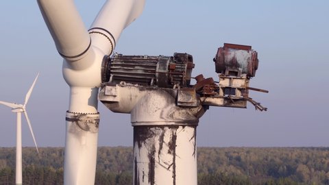 209 Burned wind turbine Stock Video Footage - 4K and HD Video Clips ...