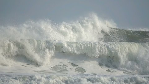 Wave Sea Storm Ocean Great Big Stock Footage Video (100% Royalty-free ...