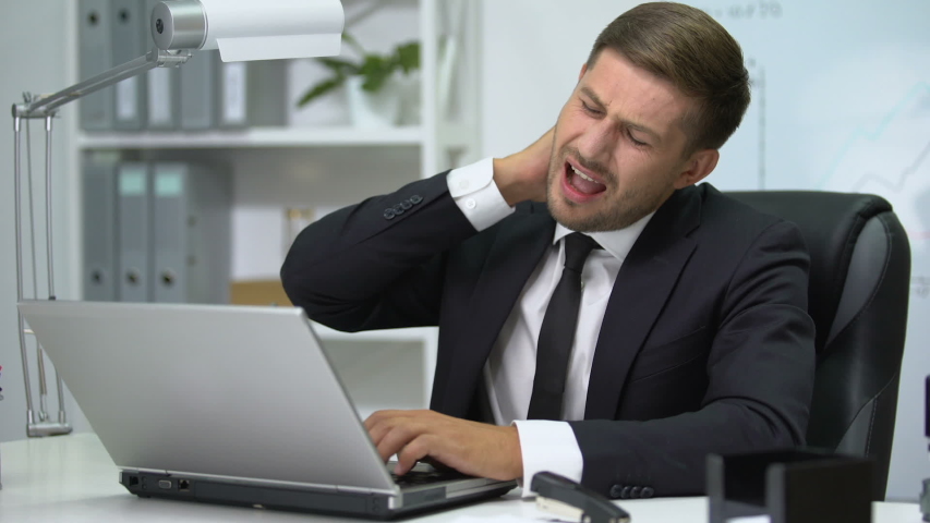 Office Head Working On Laptop, Stock Footage Video (100% Royalty-free ...