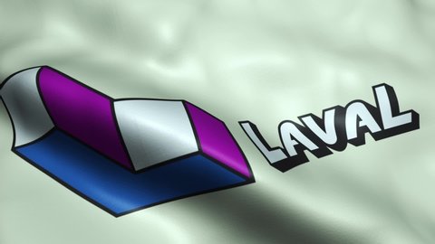 Waving Canada City Flag Laval Seamless Stock Footage Video (100% ...