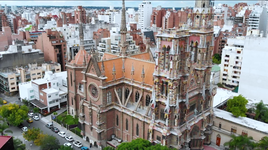 capuchin catholic church neo-gothic architecture cordoba Stock Footage ...