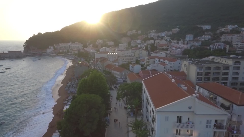 Sunset over the Mediterranean Sea in Montenegro image - Free stock ...