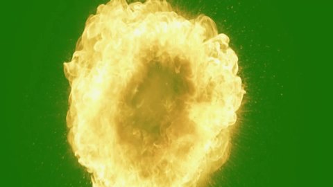 Real Fireball Use Real Effect Green Stock Footage Video (100% Royalty ...