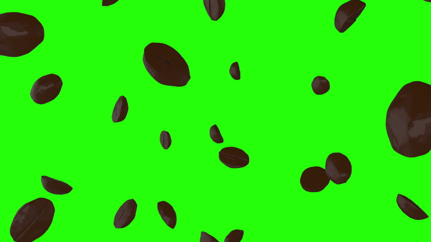 roasted coffee beans rain falling down Stock Footage Video (100% ...