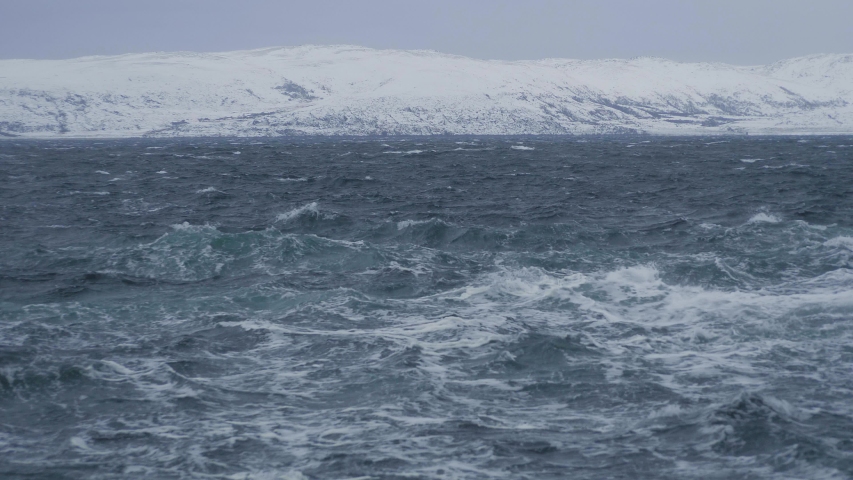 Arctic Ocean Waves During Storm. Stock Footage Video (100% Royalty-free ...