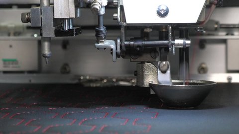 Sewing Machine Control Computer Automatic Sewing Stock Footage Video ...