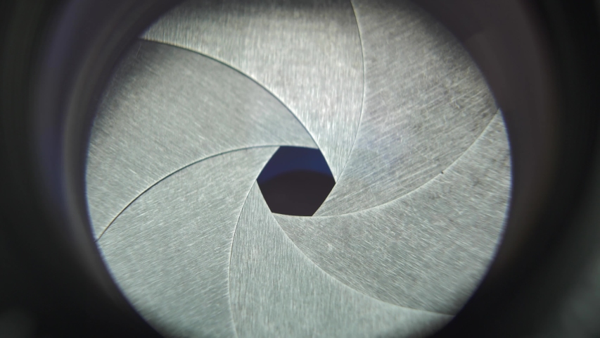 camera lens aperture diaphragm iris opening Stock Footage Video (100% ...