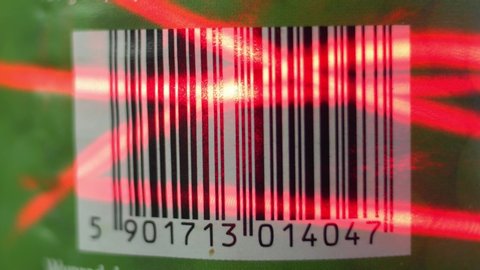 Barcode Scanning Multiple Barcode Scanners Red Stock Footage Video (100 ...