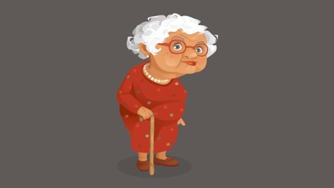 Old lady cartoon character Stock Video Footage - 4K and HD Video Clips ...