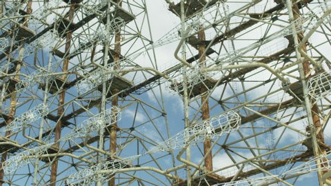 Duga Radar Array Blue Sky Background Stock Footage Video (100% Royalty ...