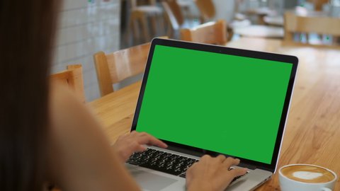 Over Shoulder Shot Business Woman Working Stock Footage Video (100% ...