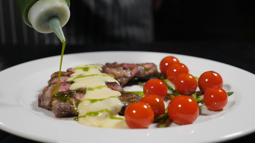 chef cooking fine dining closeup shot Stock Footage Video (100% Royalty ...