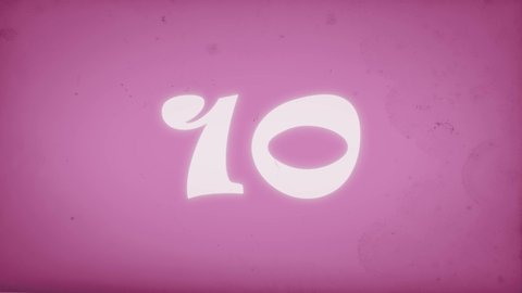 Cartoon Funny Vintage Countdown Background 4k Stock Footage Video (100% ...