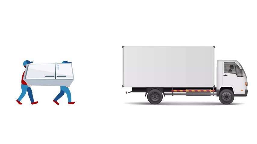 2d Animation Delivery Service. Men Stock Footage Video (100% Royalty ...