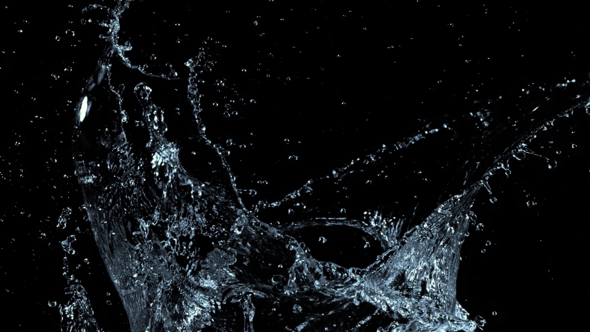 Super Slow Motion Shot Water Splash Stock Footage Video (100% Royalty ...