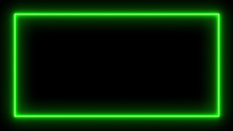 4k Neon Led Lights Rectangle Frame Stock Footage Video (100% Royalty ...
