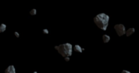 4k Flying Rocks Transparent Background Stock Footage Video (100% ...