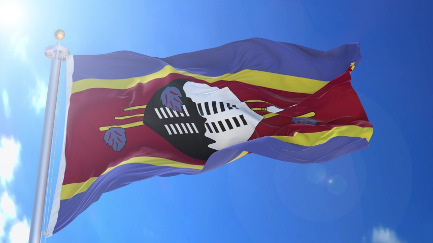 Swaziland Animated Flag in the Stock Footage Video (100% Royalty-free ...