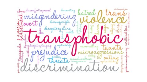 Transphobic Animated Word Cloud On White Stock Footage Video (100% ...