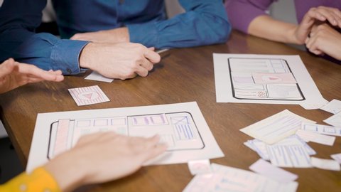 Brainstorm Frame Hands Designers Layouts Mobile Stock Footage Video ...