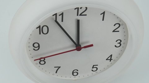 Wall Clock Show Running Time Time Stock Footage Video (100% Royalty ...
