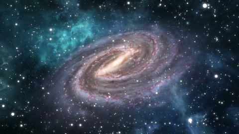 Milky Way Galaxy Spinning Space Flying Stock Footage Video (100% ...