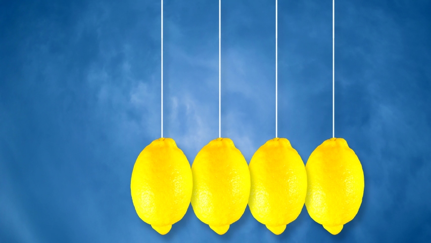 lemon pendulum antistress looped animation fruit Stock Footage Video ...