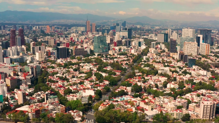 Mexico City October 31st 2019 Aerial Stock Footage Video 100 Royalty