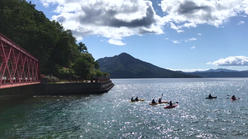 Lake Shikotsu (shikotsuko) in Chitose Stock Footage Video (100% Royalty ...