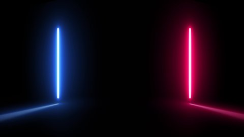 Square Neon Light Vertical Neon Lights Stock Footage Video (100% ...