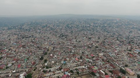 Aerial View Kinshasa Congo Rdc Drone Stock Footage Video (100% Royalty ...
