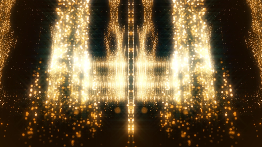 Gold Particles Background 4kparticles Platform Theater Stock Footage ...