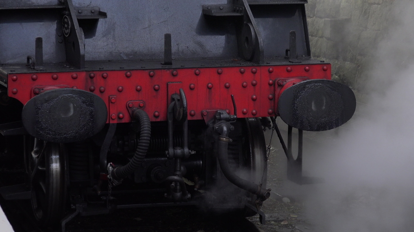 close steam train smoke coming out Stock Footage Video (100% Royalty ...