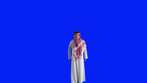 Arab Saudi Man Walking Back View Stock Footage Video (100% Royalty-free ...