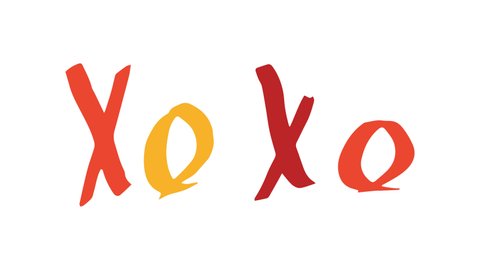 Xoxo Kiss Hand Drawn Image Xo Stock Vector (Royalty Free) 1046932831