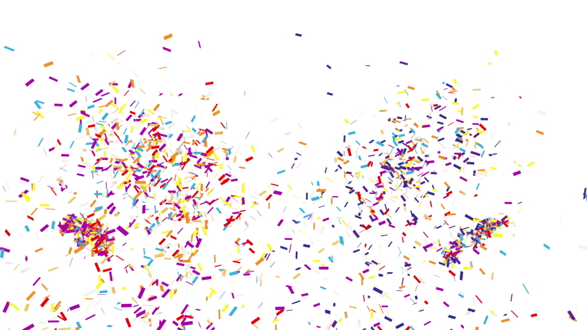 animation colorful confetti falling loop ready Stock Footage Video (100 ...