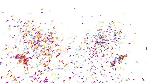 animation colorful confetti falling loop ready Stock Footage Video (100 ...