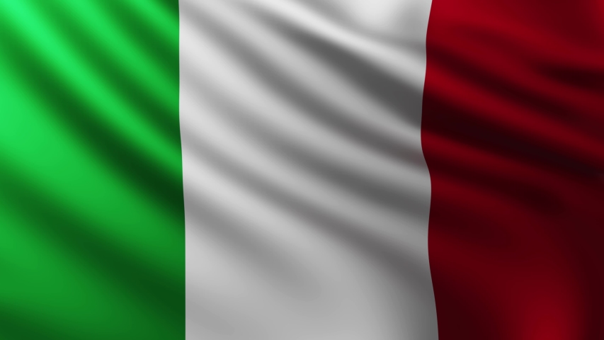 Large Italian Flag Background Fluttering Stock Footage Video (100% ...