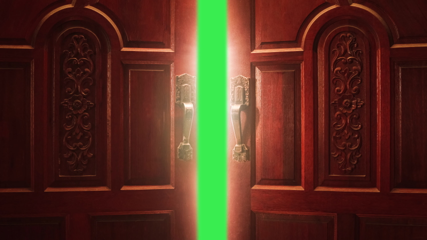 3d render 4k open wood door Stock Footage Video (100% Royalty-free ...