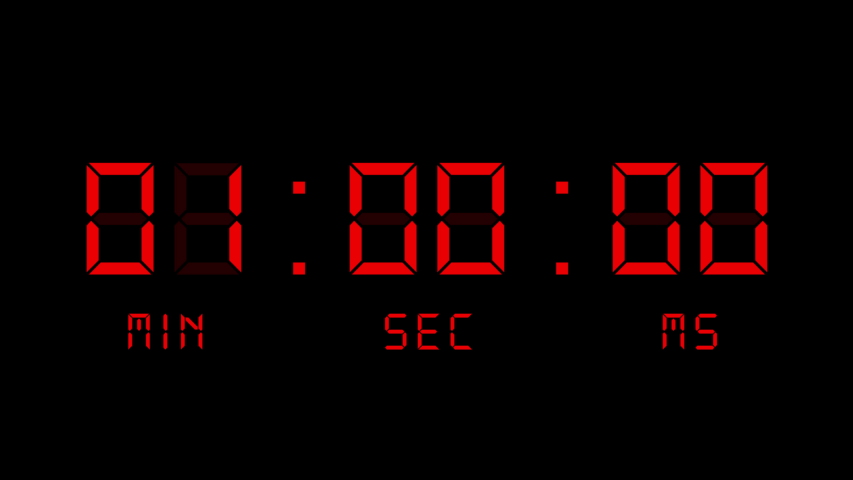 one minute digital clock countdown sixty Stock Footage Video (100% ...