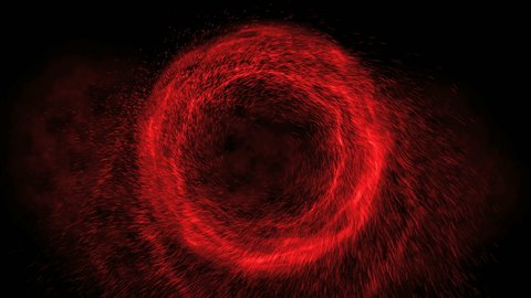 4k Red Color Particles Circle Rotation Stock Footage Video (100% ...